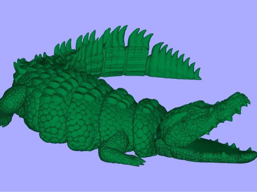 Articulated Hinged Fat Belly Crocodile, Opens Mouth, No Supports ...
