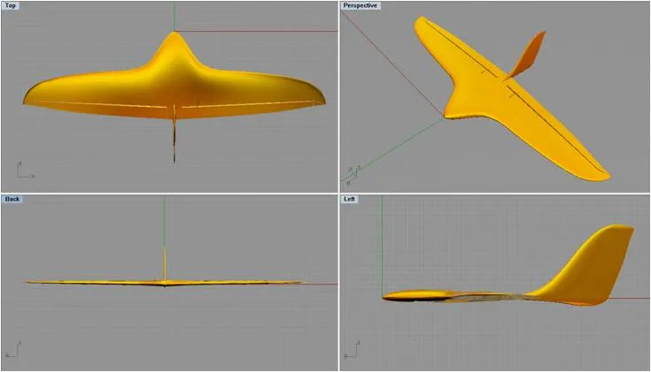 MIZMO - ブレンデッドウィングボディ（BWB）飛行翼 作成者： geode.rc MakerWorld：無料3Dモデルをダウンロード