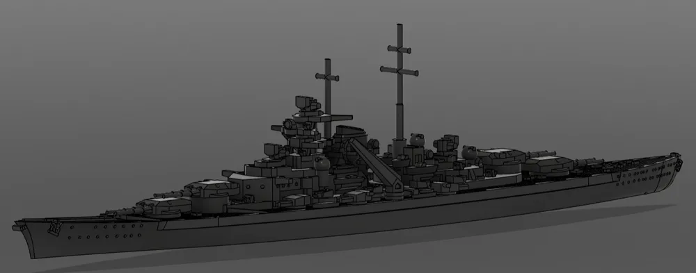 KMS Battleship Bismarck by DeltaX MakerWorld: Download Free 3D Models
