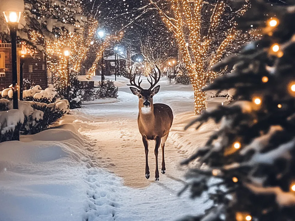 Christmas deer hueforge by MaryJane Prints And Design - MakerWorld