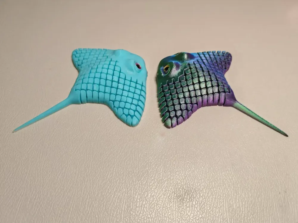 Articulated Magnetic Hinge Manta Ray, Eye-Socketed Version, Can Install ...