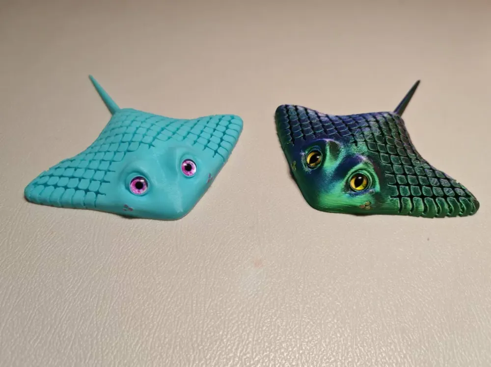 Articulated Magnetic Hinge Manta Ray, Eye-Socketed Version, Can Install ...