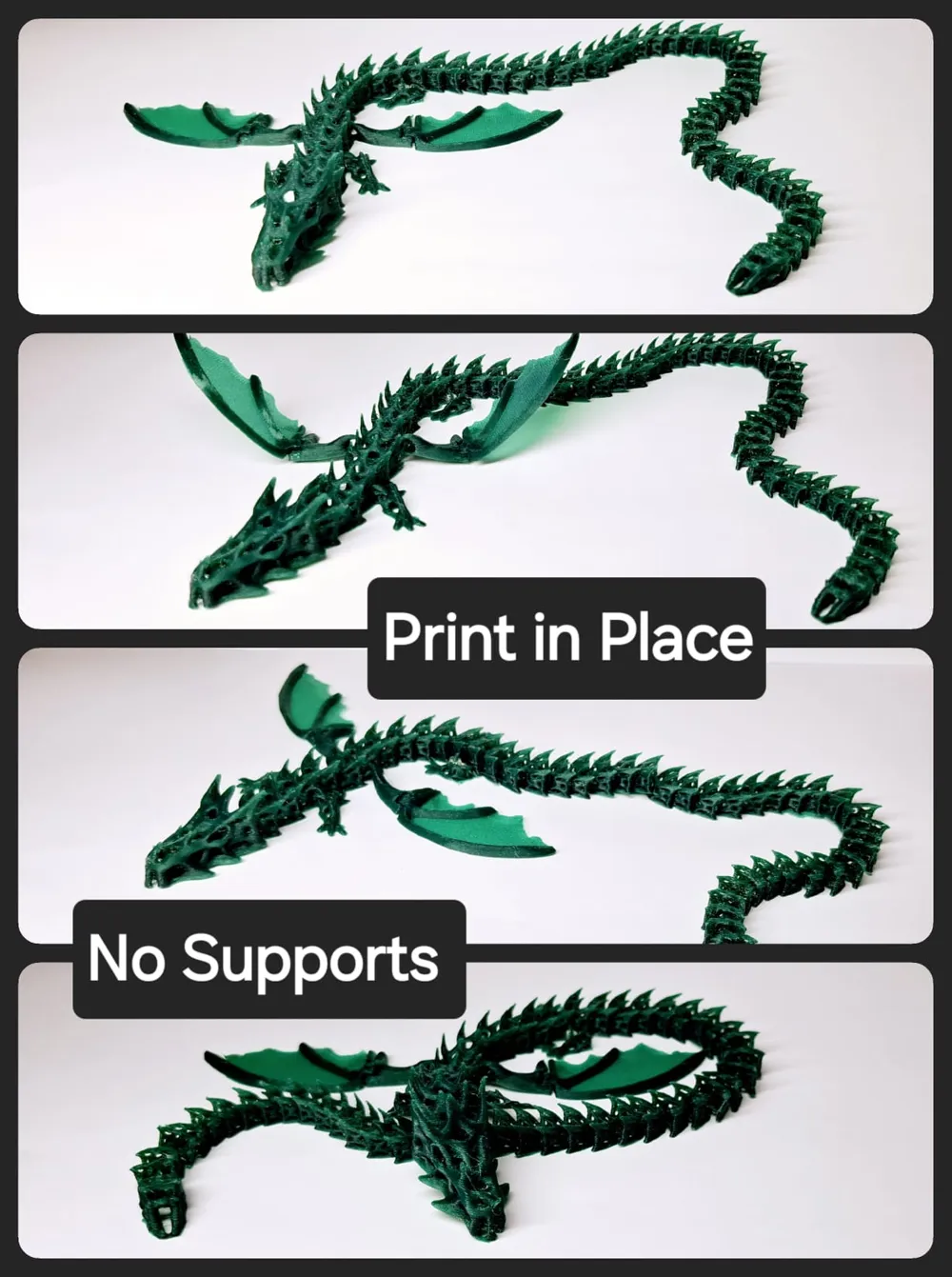 Print in Place Skeleton Wing Dragon - Free 3D Print Model - MakerWorld