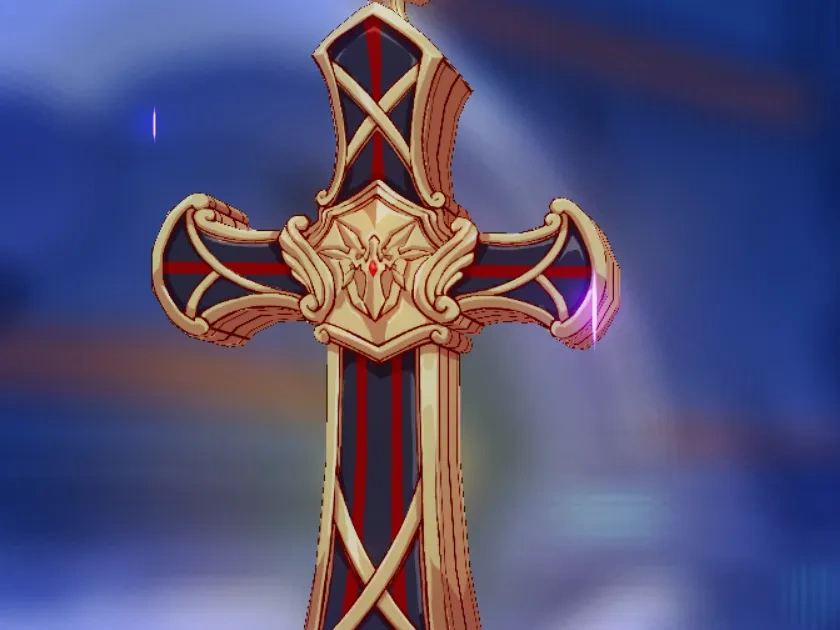 The Covenant of Judah, a cross-shaped weapon for Kiana from Honkai ...