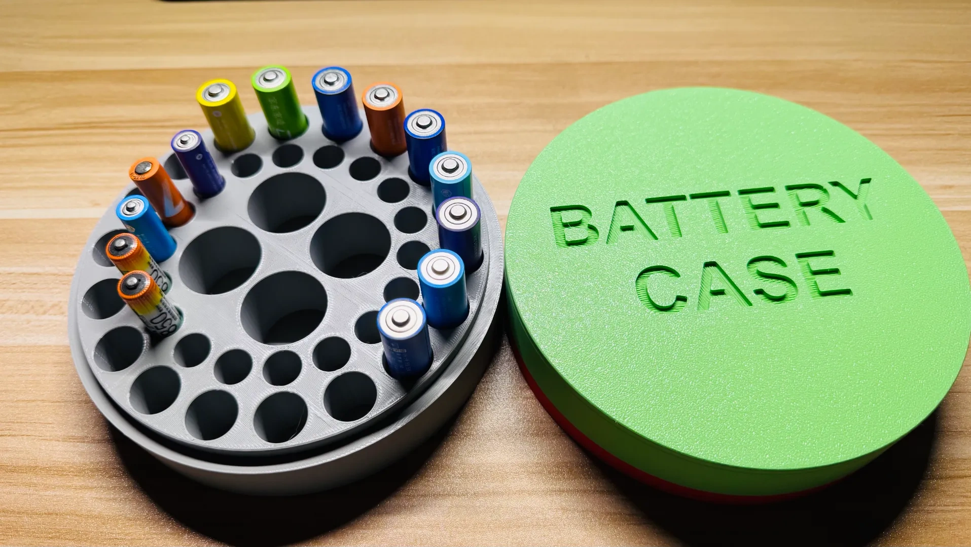 Round Battery Case by Samsonpapa - MakerWorld