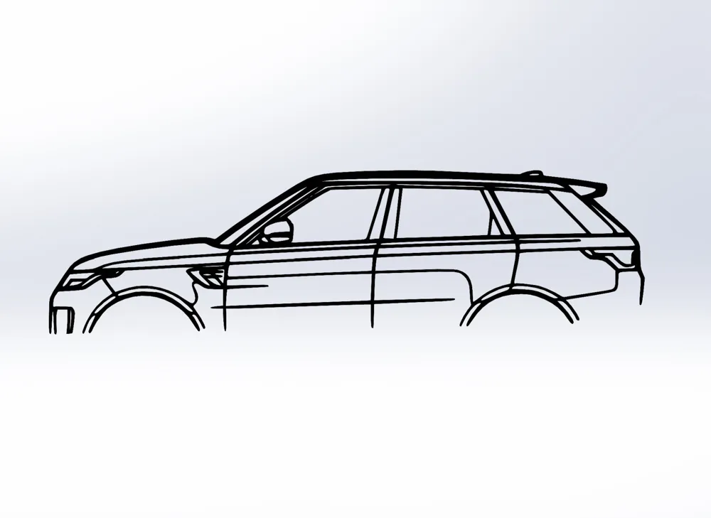 Range Rover Outline - Wall Art by WRLD.FPV - MakerWorld