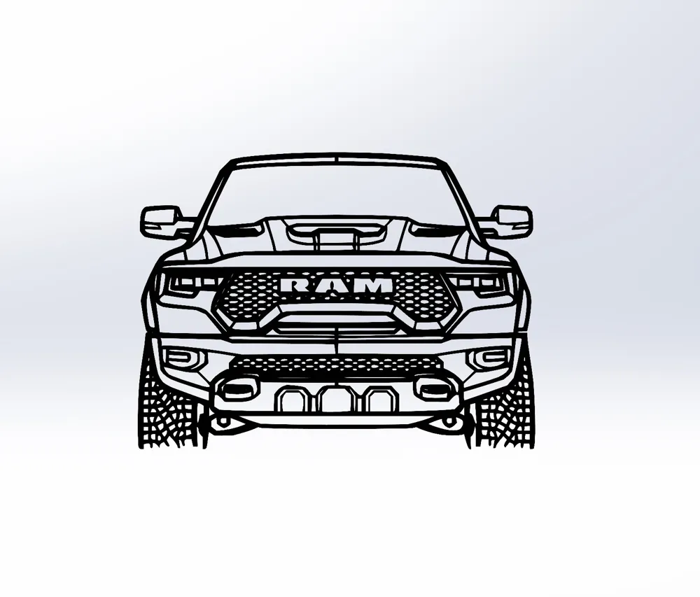 RAM TRX Front View Outline - Wall Art by WRLD.FPV - MakerWorld