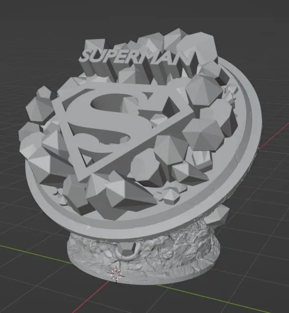 Superman statue logo by AnubisCG - MakerWorld