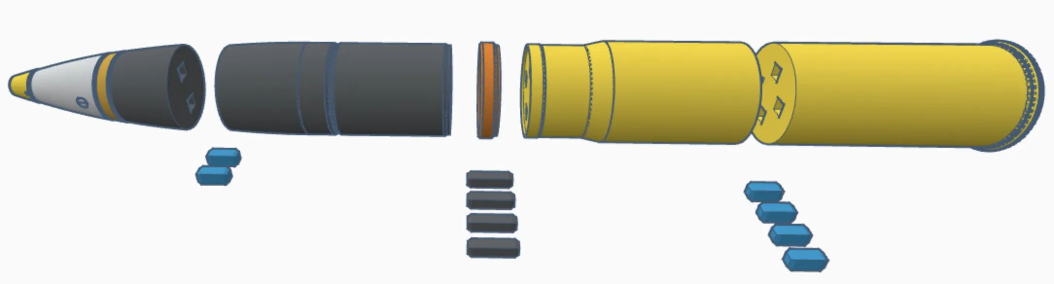 WWII Sherman M4 Tank Shell | Full-size, only 600g - Free 3D Print Model ...