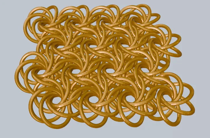 Moorish Rose weave Parametric Chainmail by ChainmailWeaves - MakerWorld