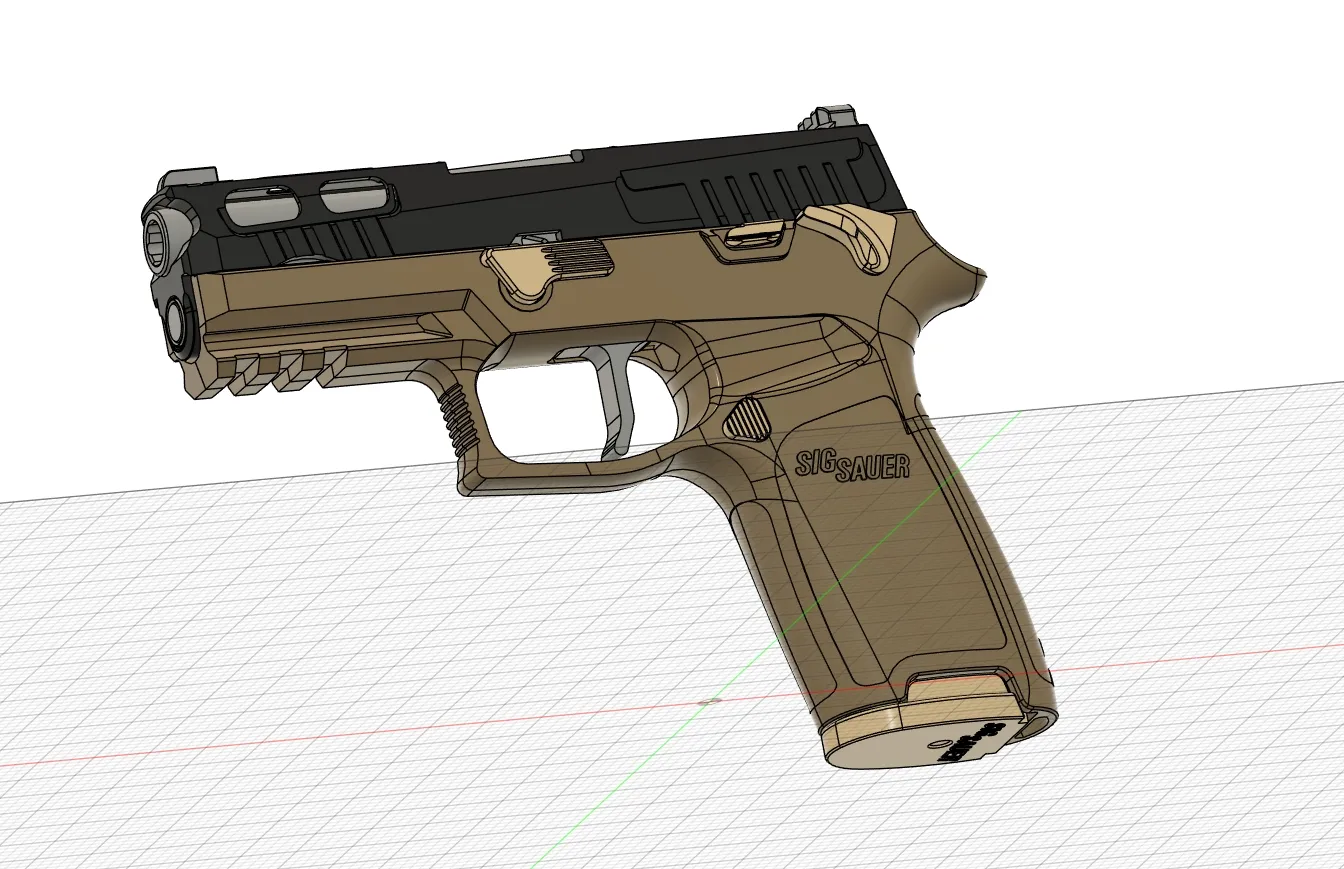 SIG P320 - m18 Pistol toy model（Provide stp file） by 补补觉去 MakerWorld ...