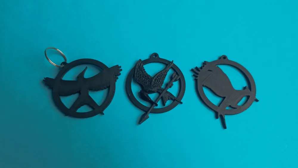 keychain mockingjay logo brooch Hunger Games by Maraktos - MakerWorld