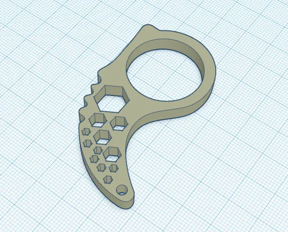 keyrambit with polyhedron by RazorekOWO - MakerWorld