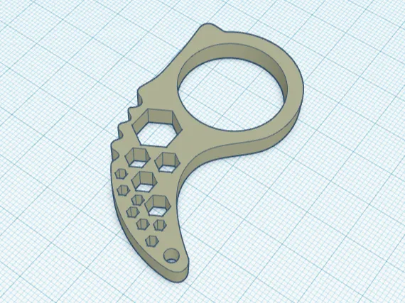 keyrambit with polyhedron by RazorekOWO - MakerWorld