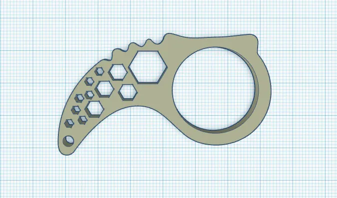 keyrambit with polyhedron by RazorekOWO - MakerWorld