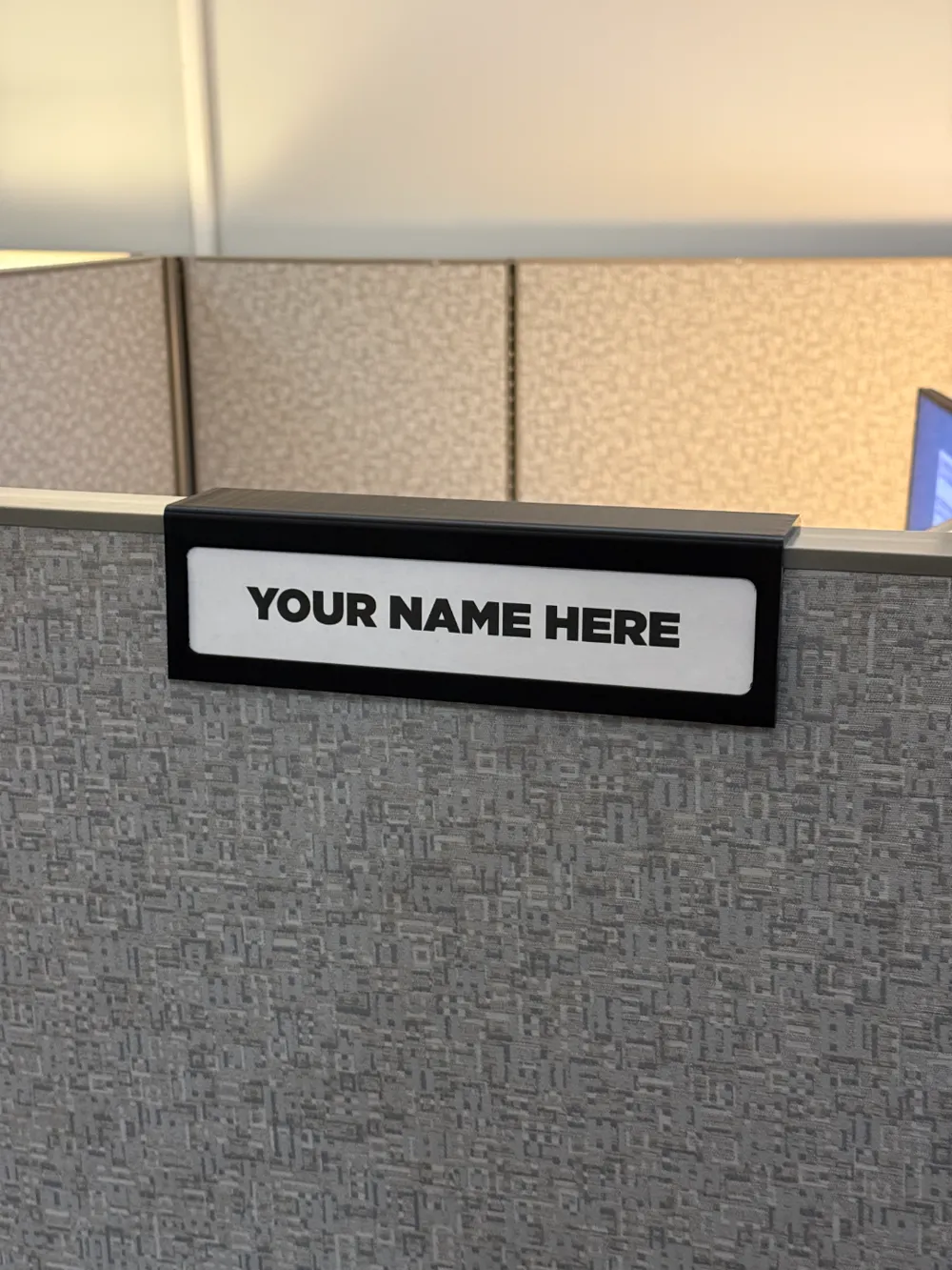 Cubical Name Plate - Free 3D Print Model - MakerWorld
