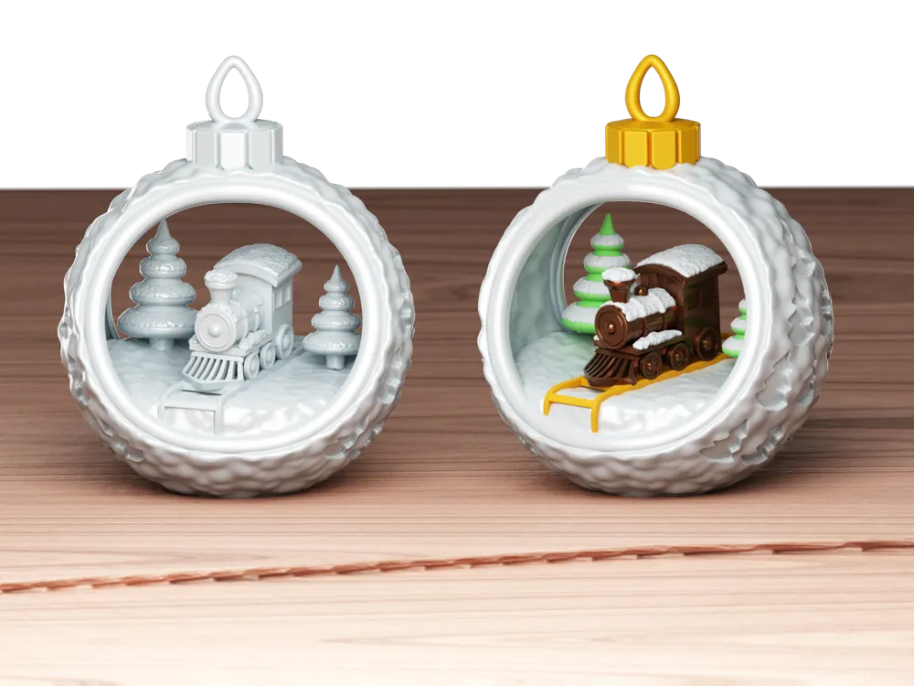 Christmas Bauble Toy Train by SnK3DD - MakerWorld