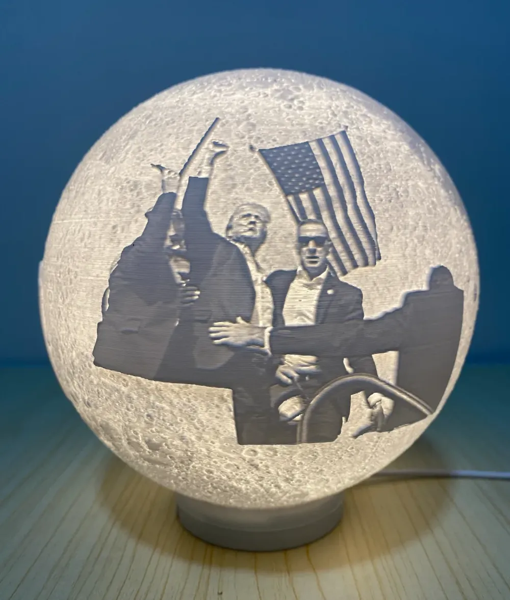 Donald Trump Moon Lamp by user_3412395519 MakerWorld: Download Free 3D ...