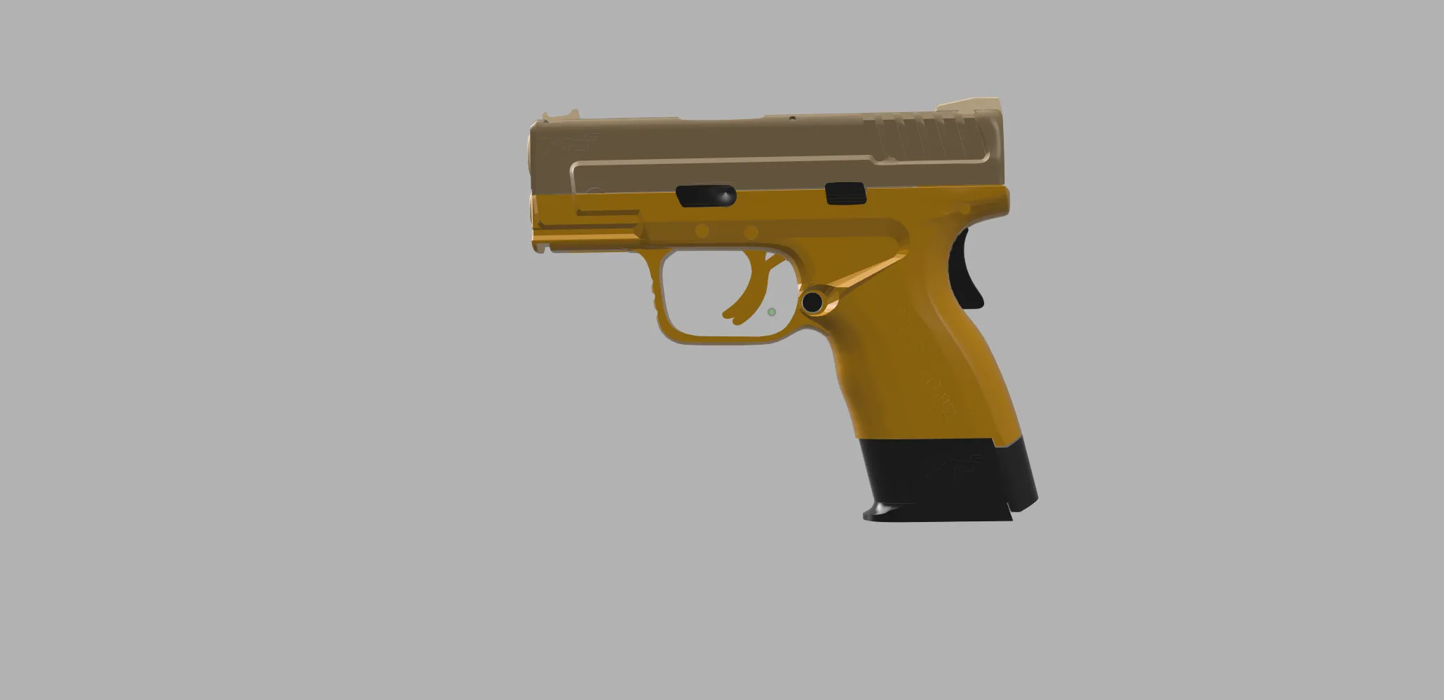 Springfield XD-s Pistol toy gun model - Free 3D Print Model - MakerWorld