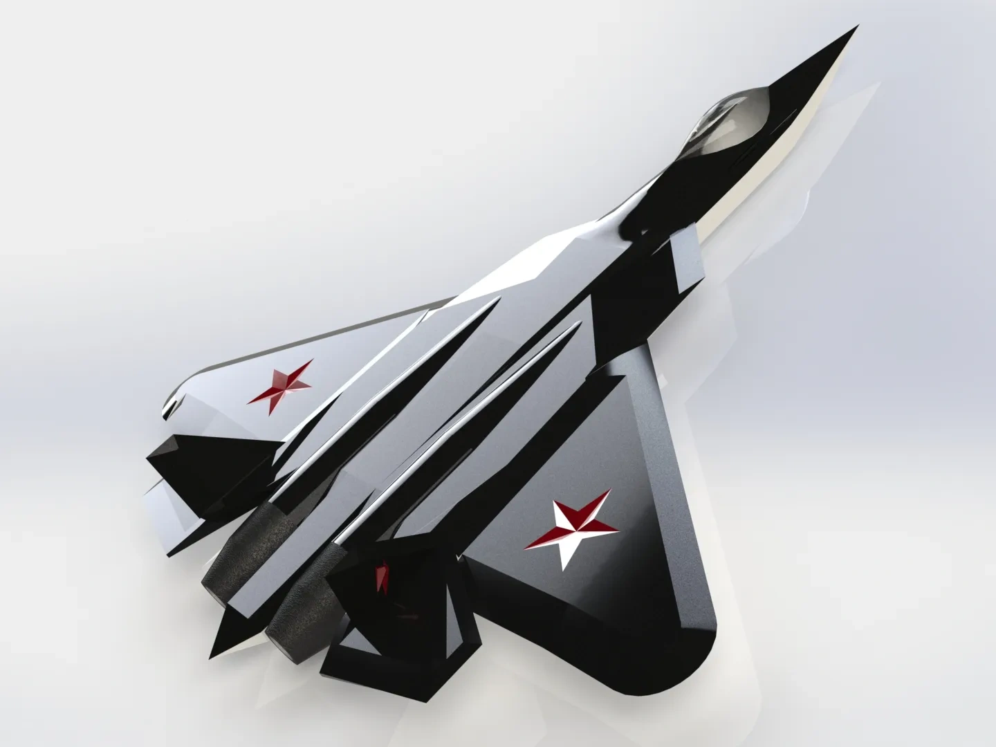 SU-57 (Nighttime paint scheme) by V.A. - MakerWorld