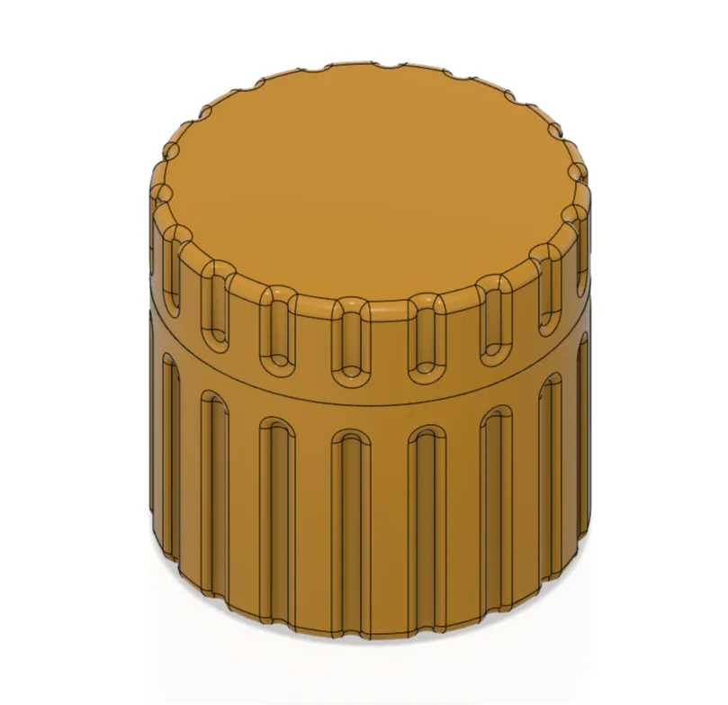 Jar Base Lid with Custom Triple Start Threads by MakeEveryThings ...