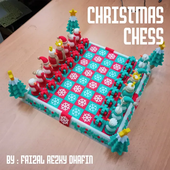 Christmas Chess Remixed by Zona3d - MakerWorld