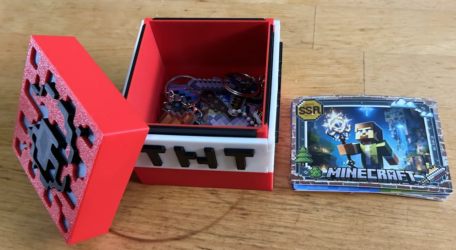 Minecraft TNT block, multi-plate single-color printing, no Bambu Spool ...