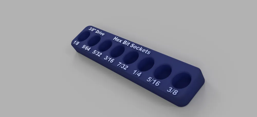 3/8 Icon Hex Bit Socket Organizer Set of 8 by Huntergosnell2014 ...