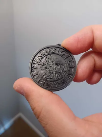 Knights Templar coin pendant by TheManatee - MakerWorld