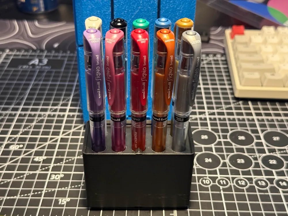 Gridfinity UniBall Gel Pen Holder by user_3789001471 - MakerWorld