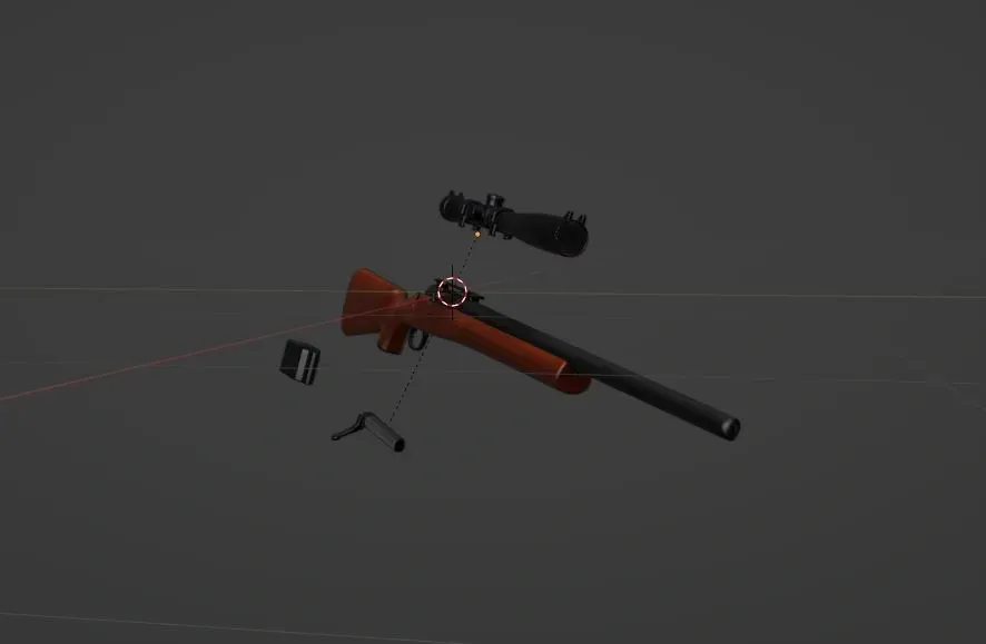 M24 Sniper Rifle, with a pull-back bolt, detachable magazine, and scope ...