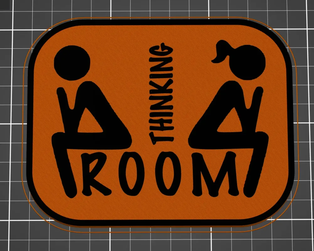 Thinking Room Toilet Sign by D3DCreative MakerWorld: Download Free 3D ...