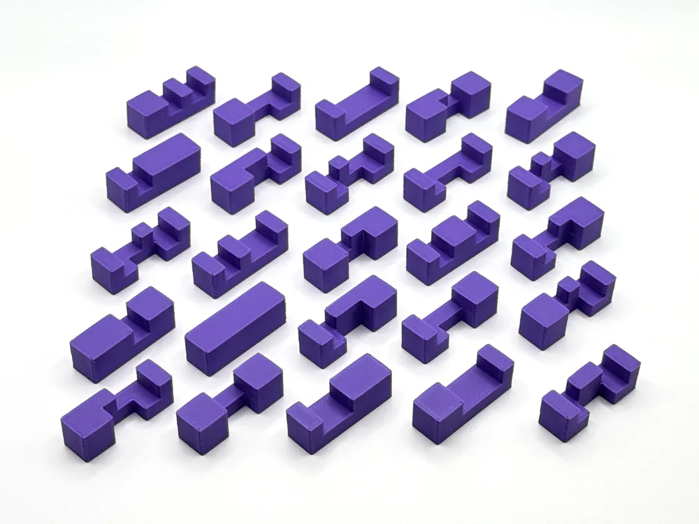 25-Piece Burr Puzzle Set with Box Remixed by Stephanie Cervi Design ...