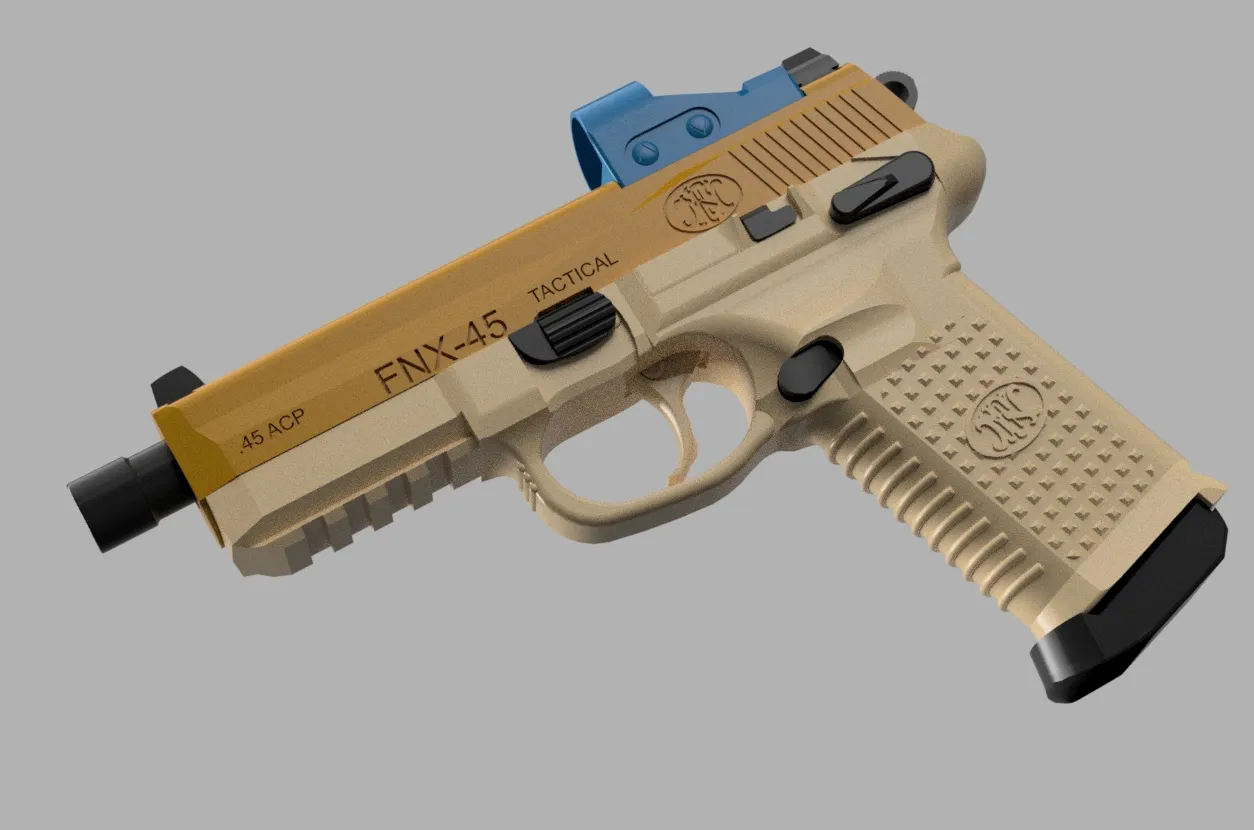 FN FNX Tactical Pistol 玩具模型（提供STP文件） 来自 补补觉去 MakerWorld：免费下载 3D 模型