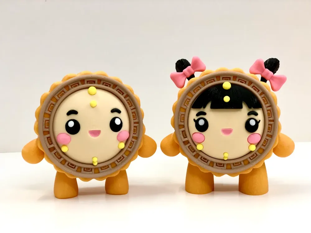 Adorable Cartoon Mooncake Girl Mooncake Family Cute Mooncake Gift Box ...