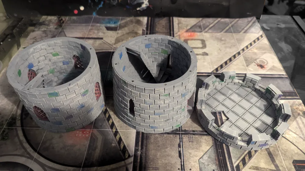 Wargaming Castle Tower Terrain by miniforall - MakerWorld