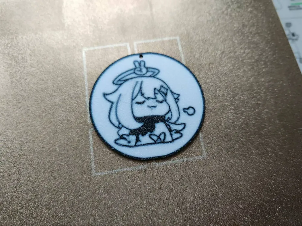 Genshin Impact Paimon Emoji Keychain by 木头人 - MakerWorld