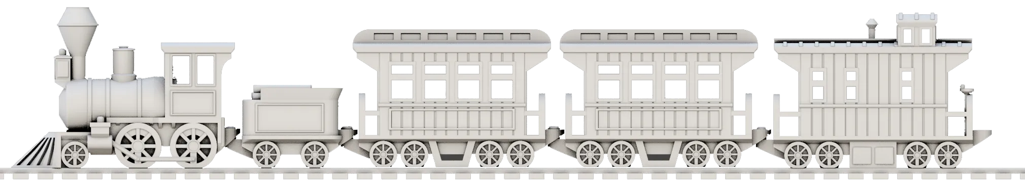 Simplified western locomotive as print in place - Free 3D Print Model ...