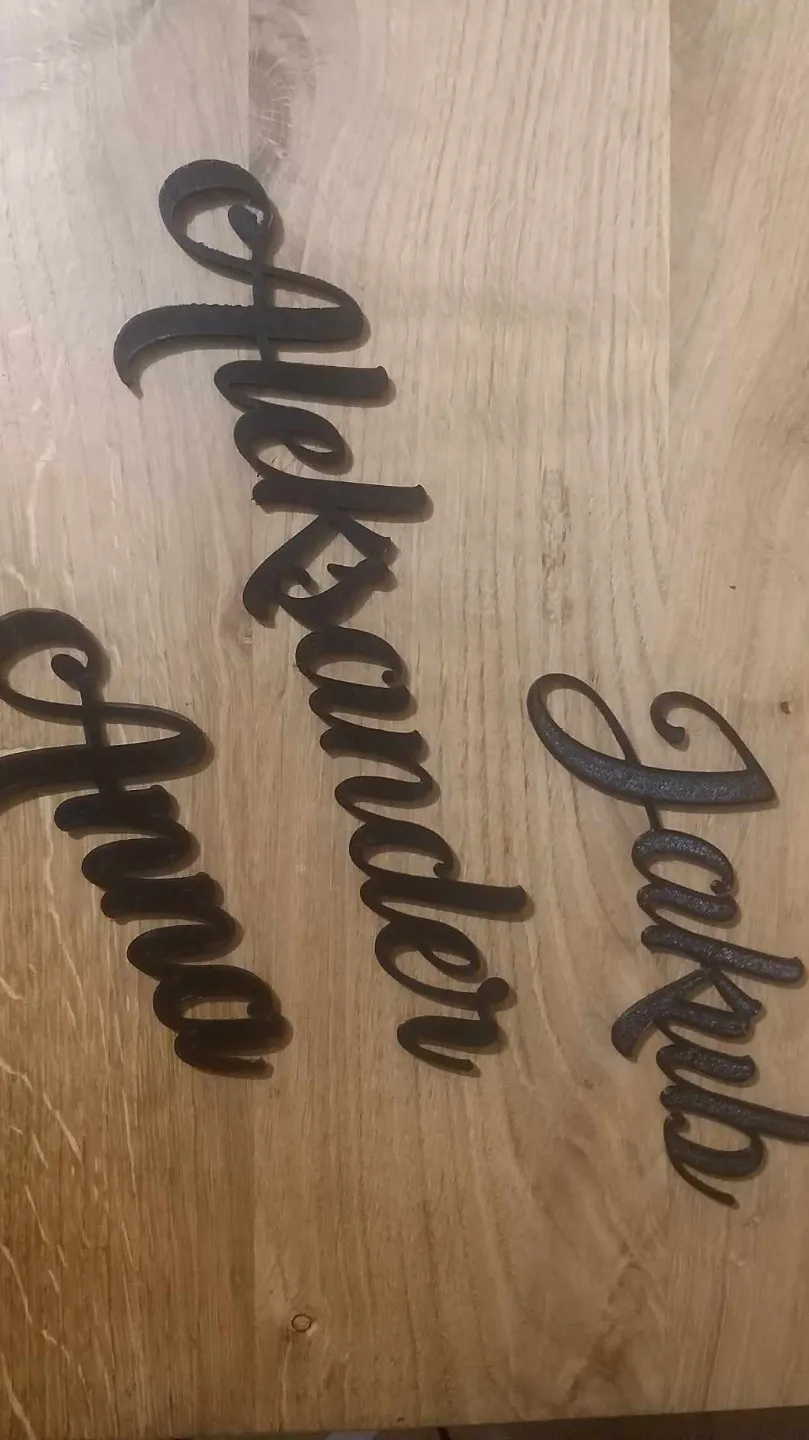 names written in calligraphy by user_4182259515 - MakerWorld