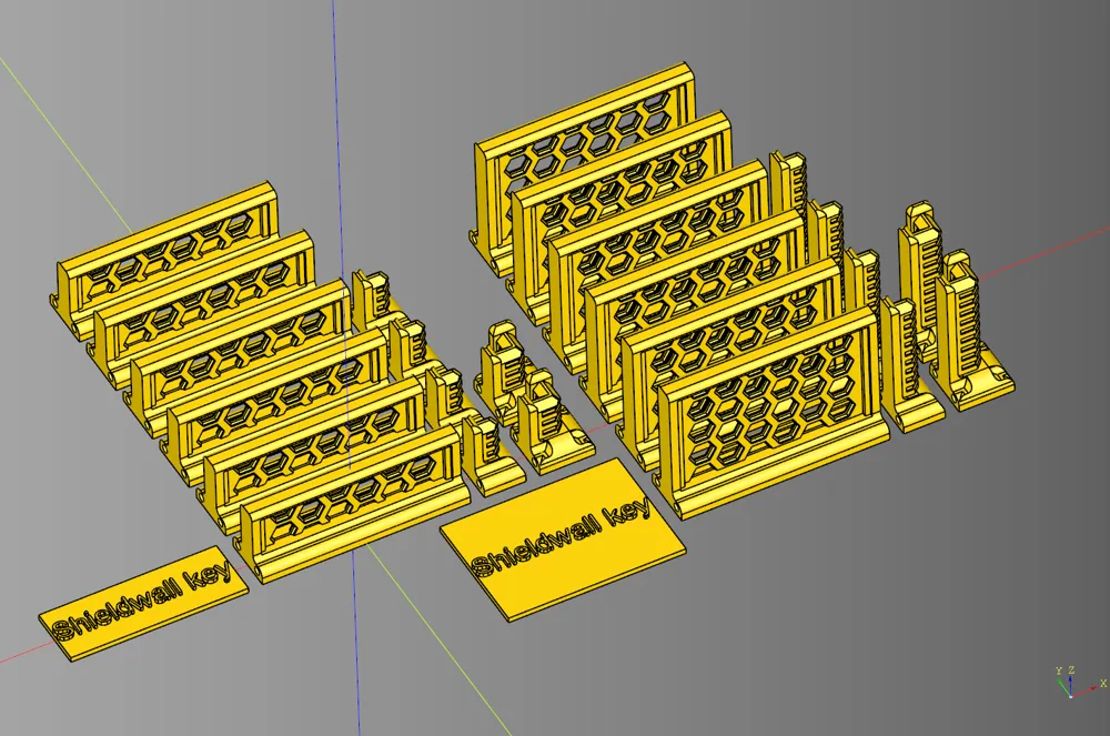 Shield Wall Terrain Set by miniforall MakerWorld: Download Free 3D Models