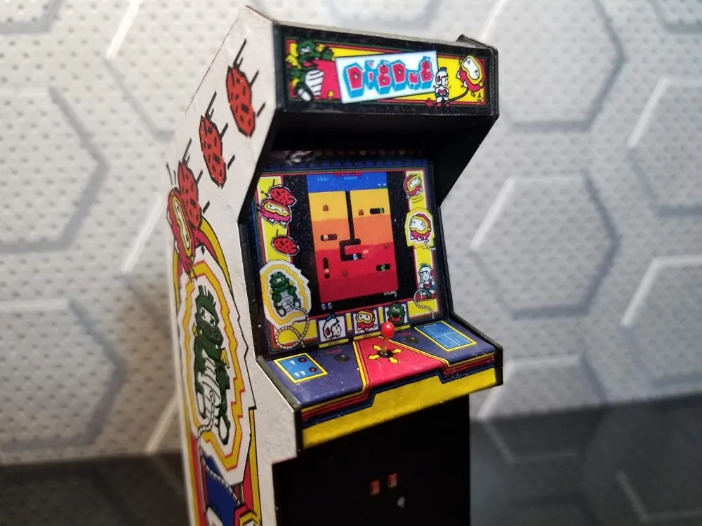 Dig Dug Arcade Machine Cabinet 1:16 Scale by EternalGnome - MakerWorld