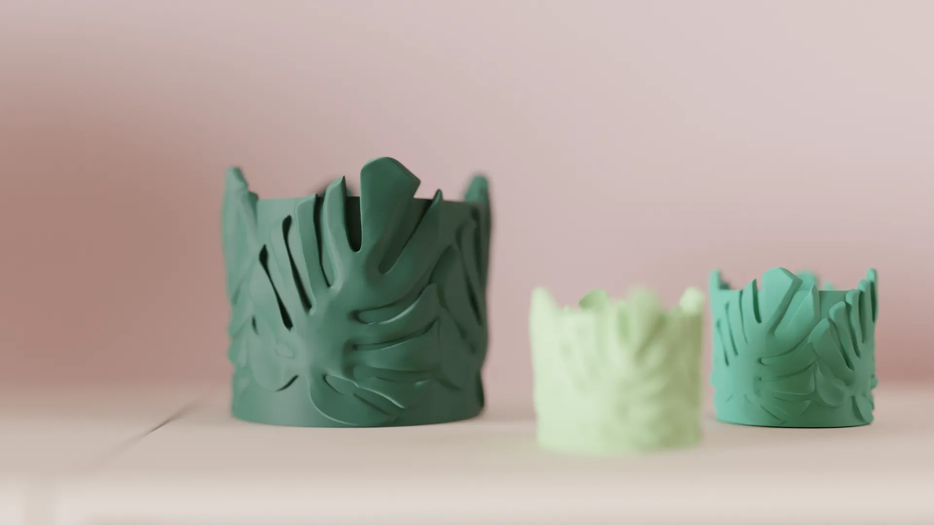 Plant Pot with 3d Leaf design. Modern Planter by Abstractia Design ...