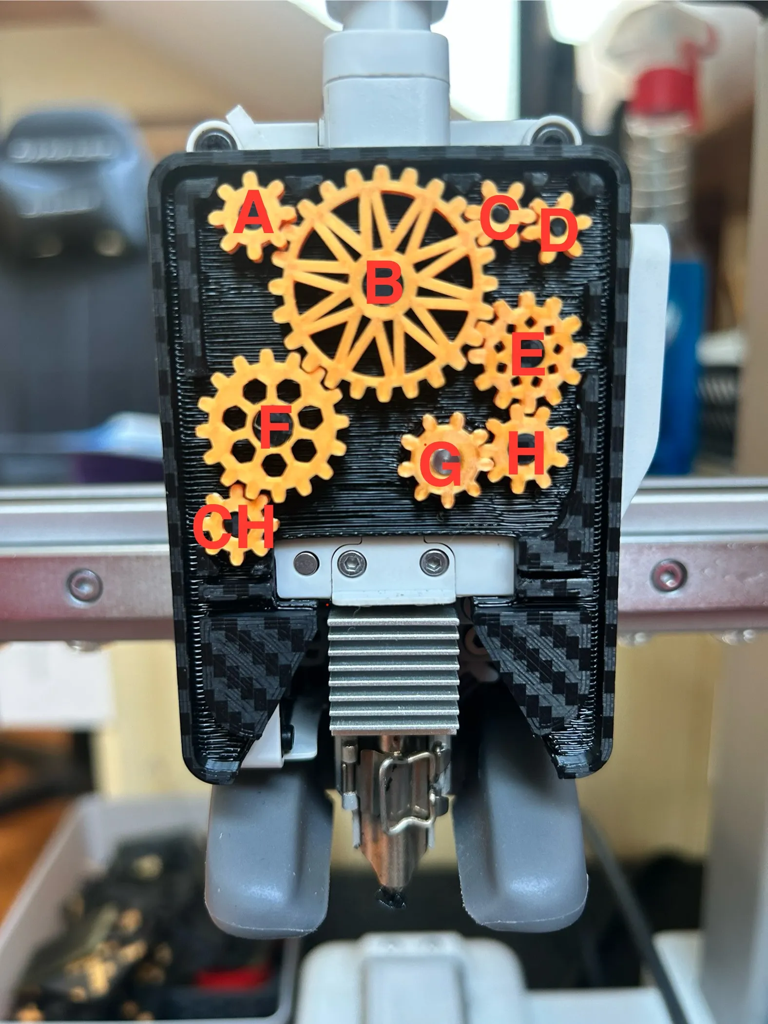 A1 & A1 mini Hotend Cover with gears - Free 3D Print Model - MakerWorld