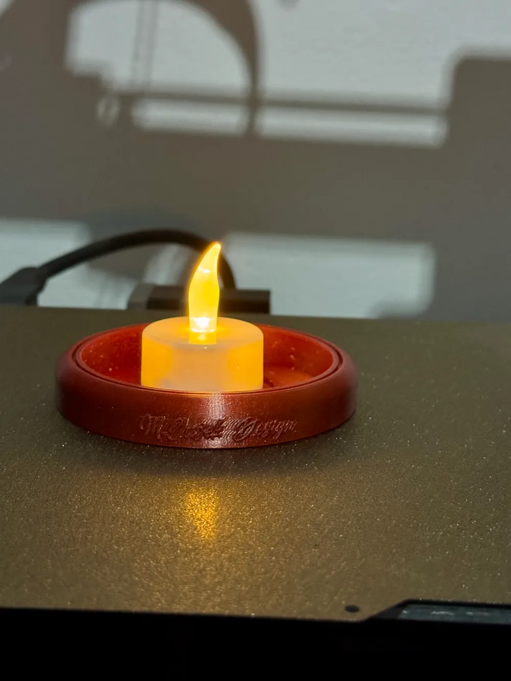 Tea Light Lamp with Interchangeable Shades by M. Gusek Design - MakerWorld