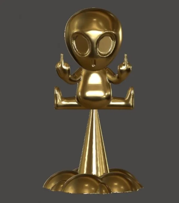 Alien Middle Finger Salute - Free 3D Print Model - MakerWorld
