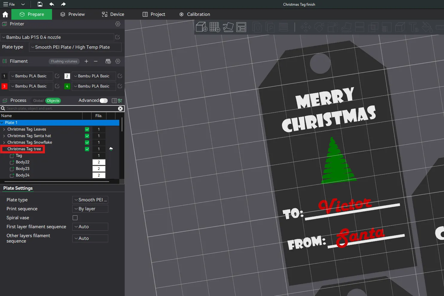 Christmas Tag by Printing stuff MakerWorld: Download Free 3D Models
