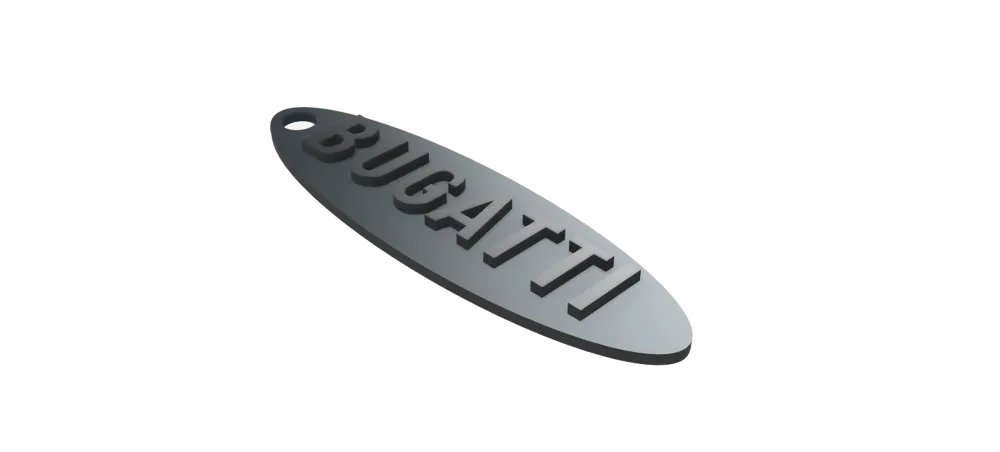 Bugatti logo and writing keychain by Magic Printing - MakerWorld