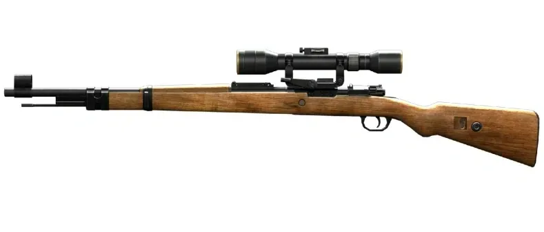 Kar98k sniper rifle, a popular weapon in PUBG, with ammunition loading ...