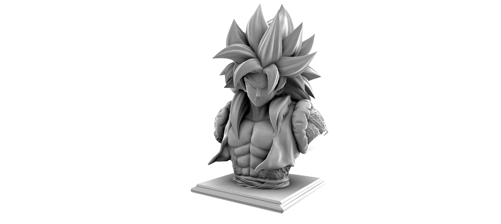 Gogeta Super Saiyan 4 Bust - Free 3D Print Model - MakerWorld
