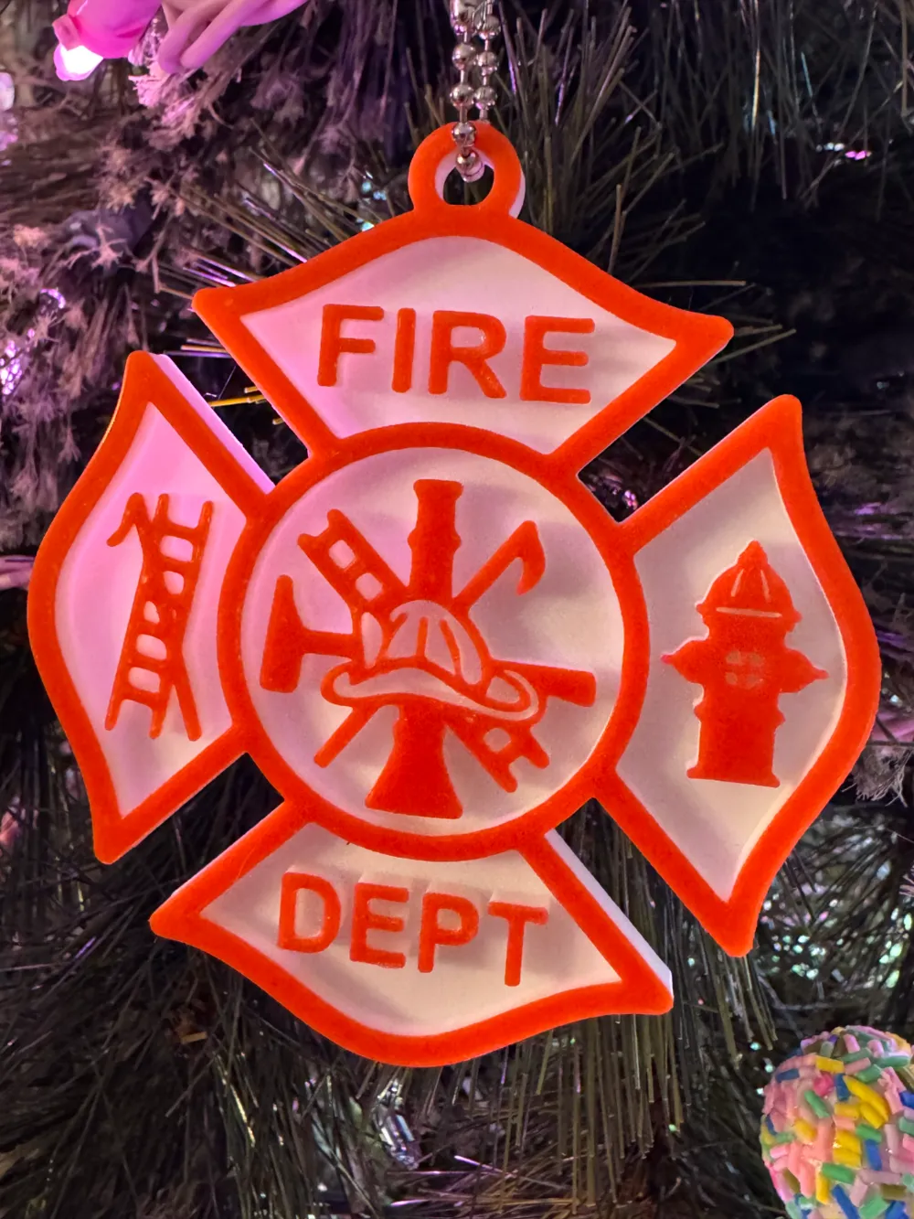 Fire Department Christmas Ornament / Keychain by k5reeves MakerWorld ...